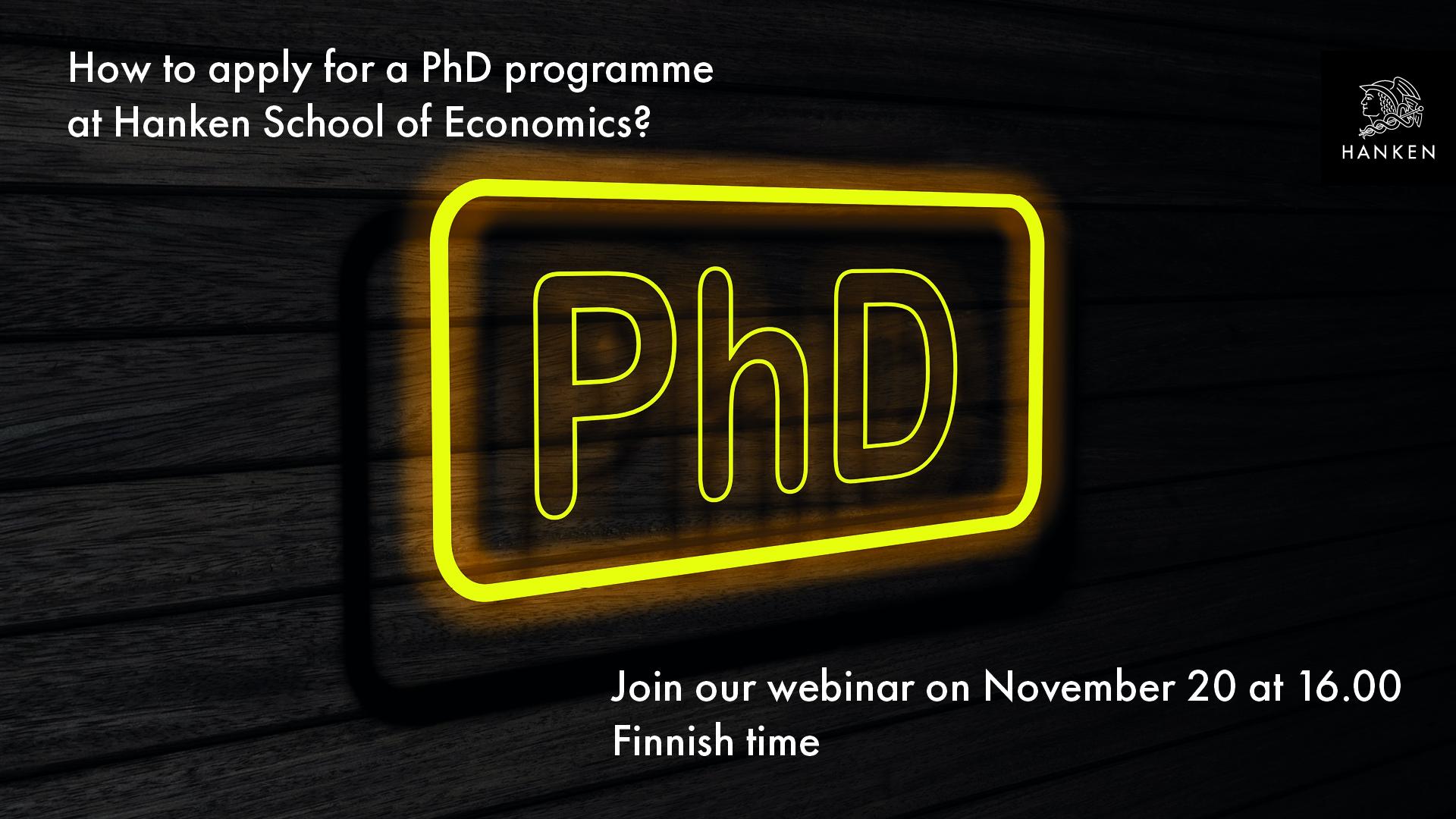 How to apply to Hanken PhD Programme | Hanken