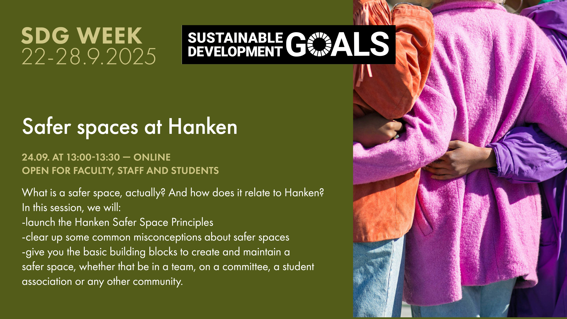 SDG week: Safer spaces at Hanken | Hanken